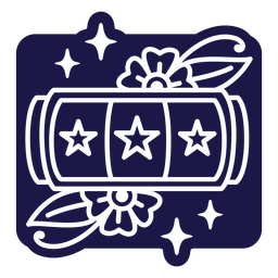 Slot Machine Icon On A Dark Blue Background PNG & SVG Design For T-Shirts