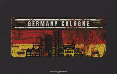 Germany Retro Signboard Vector Download