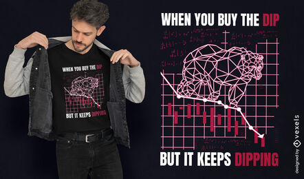 Bear Animal In A Graph T-shirt Design Vector Download