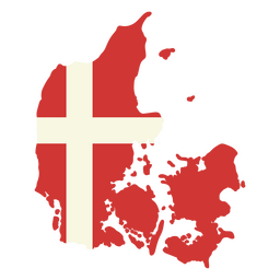 Map Of Denmark With The Flag Of Denmark PNG & SVG Design For T-Shirts