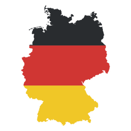 The Flag Of Germany In Its Map PNG & SVG Design For T-Shirts