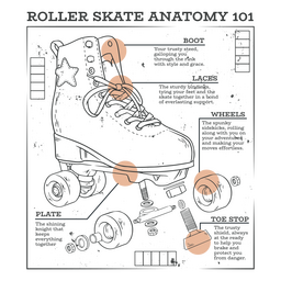Rollschuh-Anatomie 101 PNG- Und SVG-Design Für T-Shirts