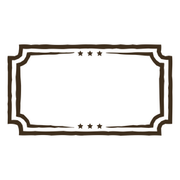 Brown Frame With Stars On It PNG & SVG Design For T-Shirts