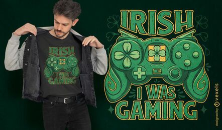 Irish Gaming Joystick T-shirt Design Vector Download