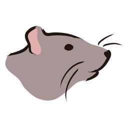Gray Rat Head PNG & SVG Design For T-Shirts