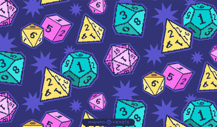 Pixel Dice Pattern Design Vector Download