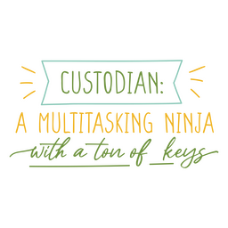 Custodian A Multitasking Ninja With A Ton Of Keys PNG & SVG Design For ...