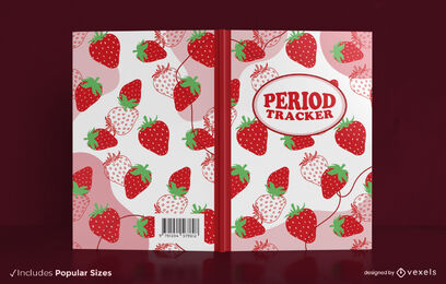 Period Tracker Strawberry Book Cover Design Vector Download