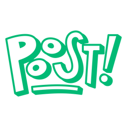 The Word Post In Green PNG & SVG Design For T-Shirts