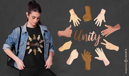 Unity Hands T-shirt Design Vector Download