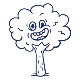 Cartoon Tree With An Angry Face On It PNG & SVG Design For T-Shirts