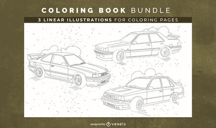 Cars Drifting Coloring Book Interior Design Vector Download
