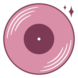 Pink Vinyl Record Icon PNG & SVG Design For T-Shirts