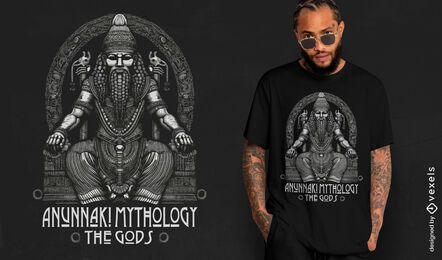 Anunnaki God T-shirt Design Vector Download