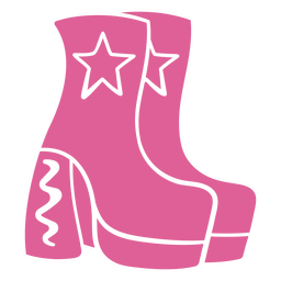 Pair Of Pink Boots With Stars On Them PNG & SVG Design For T-Shirts