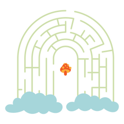 Image Of A Maze With A Cloud In The Middle PNG & SVG Design For T-Shirts