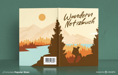 Hiking German Book Cover Design KDP Vector Download