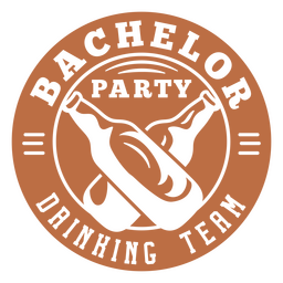 Bachelor Party Drinking Team Logo PNG & SVG Design For T-Shirts