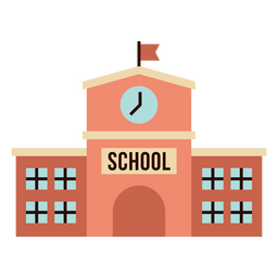 School Building With A Clock On It PNG & SVG Design For T-Shirts