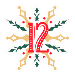 Snowflake With The Number 12 On It PNG & SVG Design For T-Shirts