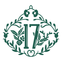 Green Logo With The Number 17 In It PNG & SVG Design For T-Shirts