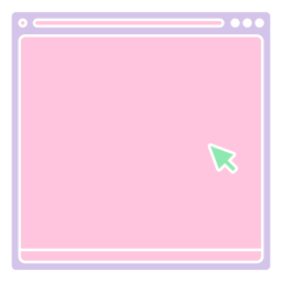 Pink Computer Screen With A Green Arrow Pointing At It PNG & SVG Design ...