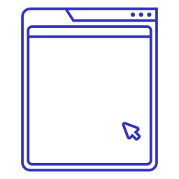 Blue Web Browser Icon PNG & SVG Design For T-Shirts