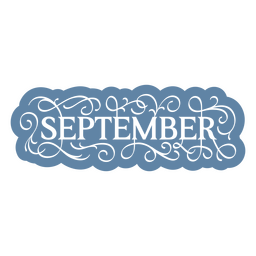 The Word September Is Written In Blue PNG & SVG Design For T-Shirts