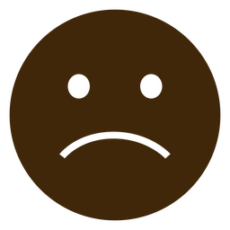 Brown Sad Emoticon PNG & SVG Design For T-Shirts