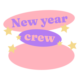 New Year Crew Sticker PNG & SVG Design For T-Shirts