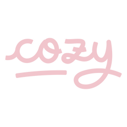 The Word Cozy Written In Pink PNG & SVG Design For T-Shirts