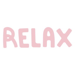 The Word Relax Written In Pink PNG & SVG Design For T-Shirts