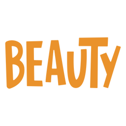 The Word Beauty In Orange PNG & SVG Design For T-Shirts