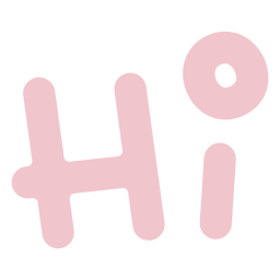 The Word Hi In Pink PNG & SVG Design For T-Shirts