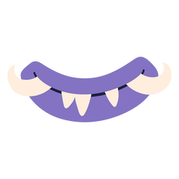 Design PNG E SVG De Boca Do Monstro Roxo Para Camisetas