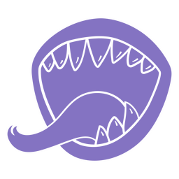 Design PNG E SVG De A Boca De Um Monstro Roxo Com Dentes Para Camisetas