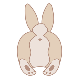 The Back Of A Bunny Rabbit PNG & SVG Design For T-Shirts
