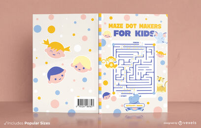 Maze Book Cover Design KDP Vector Download