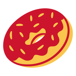 Red And Yellow Donut PNG & SVG Design For T-Shirts