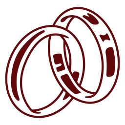 Two Wedding Rings PNG & SVG Design For T-Shirts