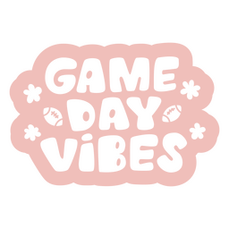 Game Day Vibes Sticker PNG & SVG Design For T-Shirts