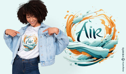 Air Lettering T-shirt Design Vector Download