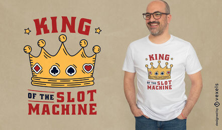 King Of The Slot Machine T-shirt Design Vector Download