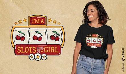 Slot Machine Enthusiast T-shirt Design Vector Download
