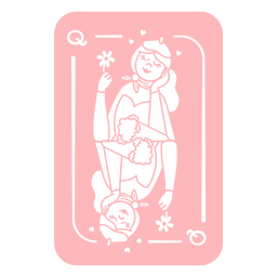 Pink Playing Card With An Modern Woman PNG & SVG Design For T-Shirts
