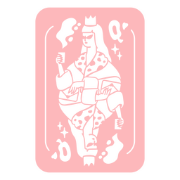 Pink Playing Card With A Queen On It PNG & SVG Design For T-Shirts