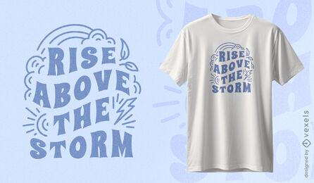 Motivational Storm Quote T-shirt Design Vector Download