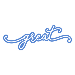 The Word Great Written In Blue PNG & SVG Design For T-Shirts