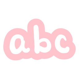The Word Abc In Pink PNG & SVG Design For T-Shirts