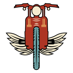 Motorcycle With Angel Wings PNG & SVG Design For T-Shirts